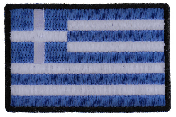 Greek Flag Patch 3x2 inch This is a Small Embroidered Patch for Clothing Patch can be sewn on to ...