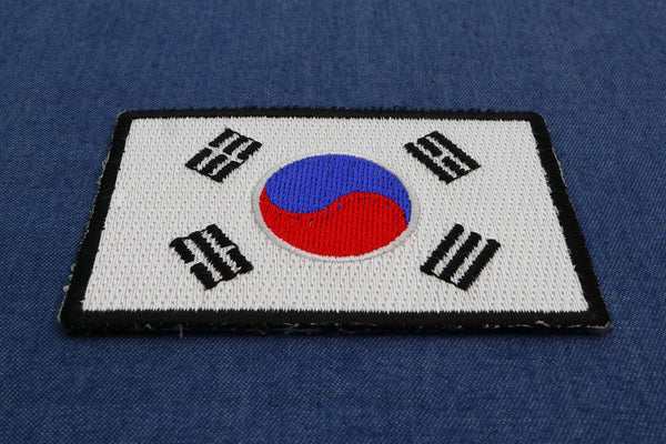 Korean Flag Patch 3x2 inch This is a Small Embroidered Patch for Clothing Patch can be sewn on ...