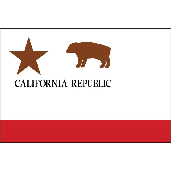 Historical California Republic Flag - Bear Flag - Nylon Dyed Made in ...