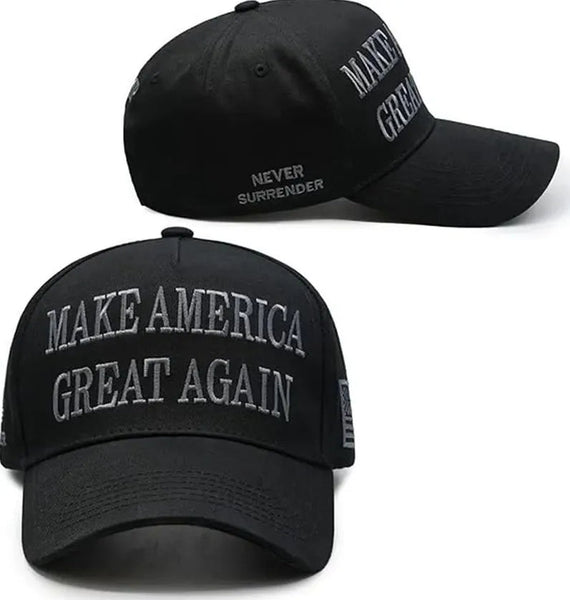 Dark MAGA Hat - Make America Great Again Blackout Cap Inspired by Elon ...