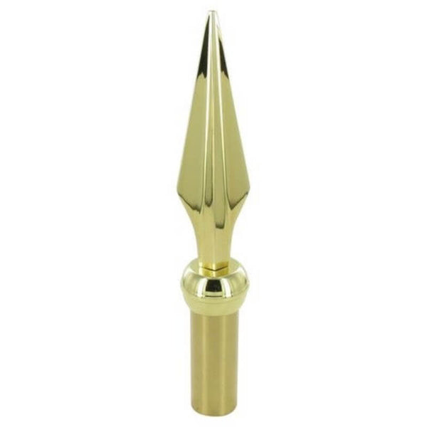 METAL FLAT SPEARS ORNAMENT - PAIR WITH ALUMINUM ADJUSTABLE PARADE POLE ...