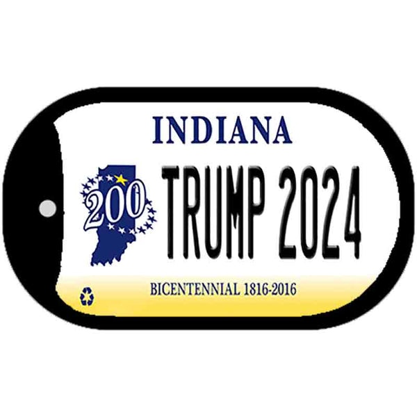 Trump 2024 Indiana Novelty Metal Dog Tag Necklace DT-12229. 1" x 2" dog ...