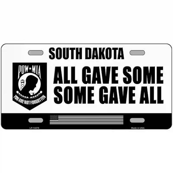South Dakota POW MIA Some Gave All Novelty Metal License Plate – US ...