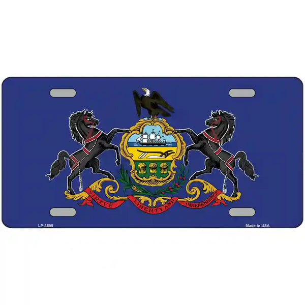 Pennsylvania State Flag Metal License Plate. Offering our unique ...