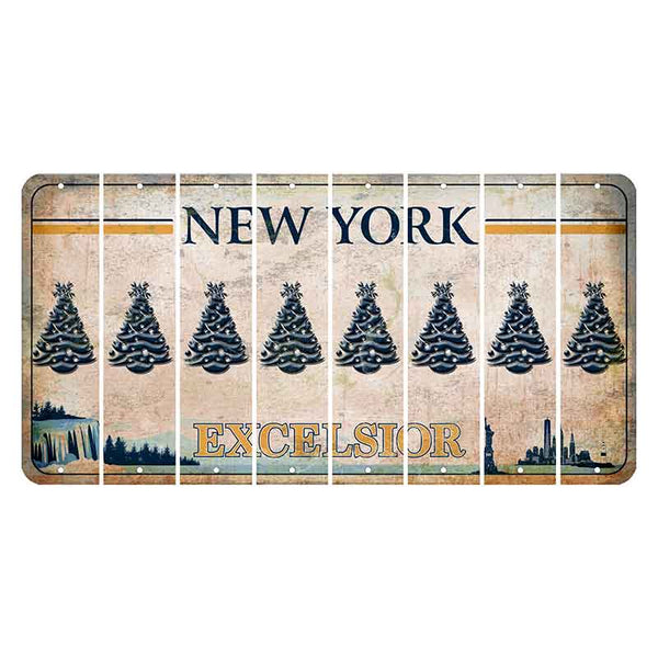 New York Excelsior Cut License Plate Strips (Set of 8) – US Patriot Colors