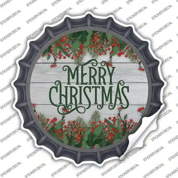 Merry Christmas Green Novelty Bottle Cap Sticker Decal. Bottle Cap ...
