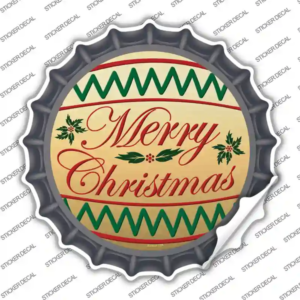 Merry Christmas Novelty Bottle Cap Sticker Decal. Bottle Cap shaped ...