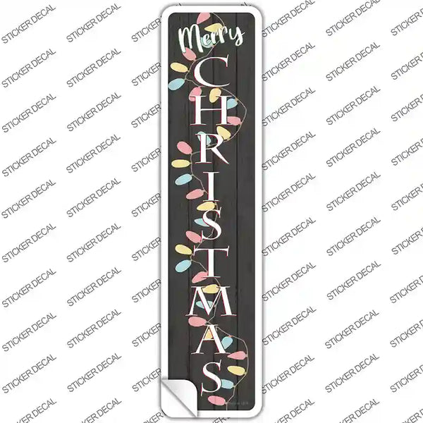 Merry Christmas Lights Black Novelty Narrow Sticker Decal. narrow ...
