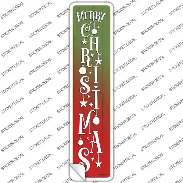 Merry Christmas Ornaments Red Novelty Narrow Sticker Decal. narrow ...