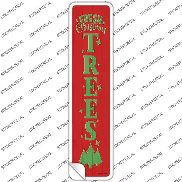 Fresh Christmas Trees Red Novelty Narrow Sticker Decal. narrow ...