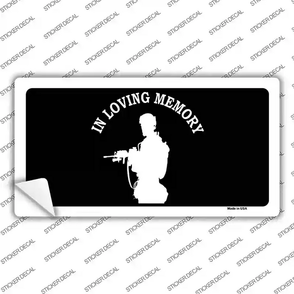 In Loving Memory Standing Novelty Sticker Decal – US Patriot Colors