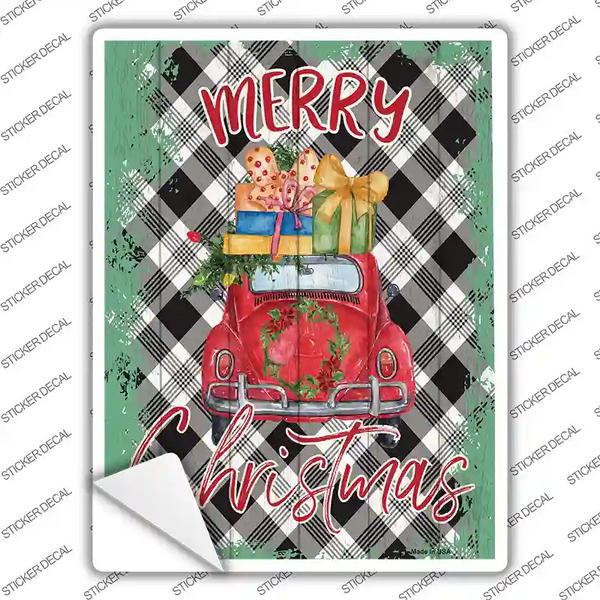Merry Christmas Car Novelty Rectangle Sticker Decal. Rectangle Shaped ...