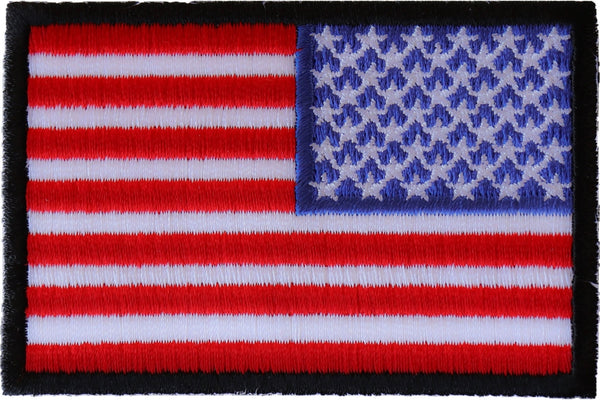 Reversed American Flag with Black Borders Patch 3x2 inch This is a ...