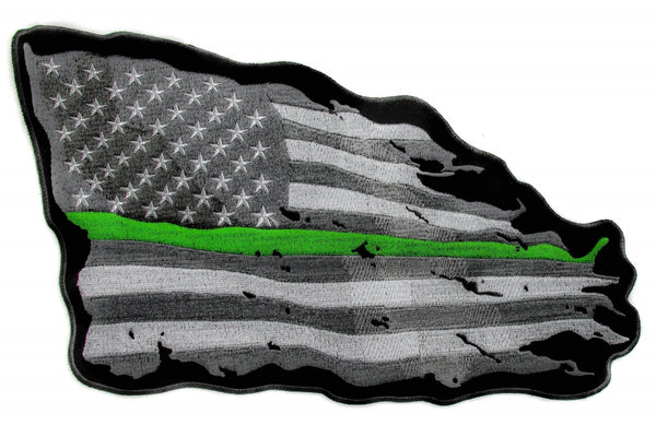 Green Stripe American Flag Patch 11.75x9 inch This is a Large ...