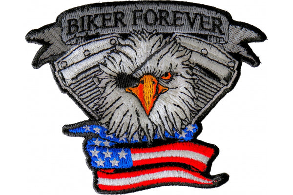 Biker Forever Eagle Eye Patch 4x3.3 inch This is a Small Embroidered ...