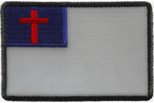 Christian Flag Patch with Black Borders 3x2 inch This is a Small ...