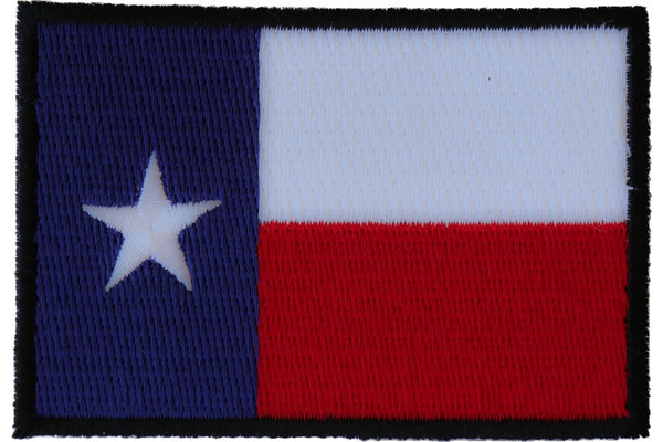 Black Border Texas Flag Patch 3x2 inch This is a Small Embroidered ...