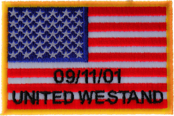 United We Stand 91101 Flag Patch 3x2 inch This is a Small Embroidered ...