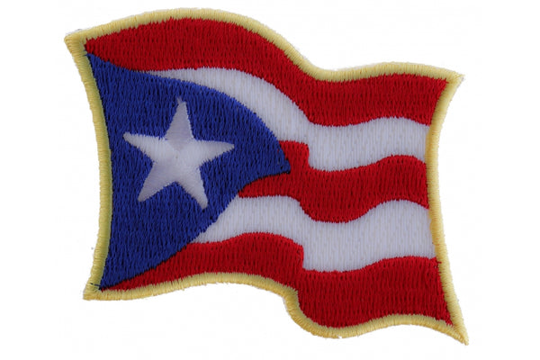 Puerto Rico Flag Patch 3x2.5 inch This is a Small Embroidered Patch for ...