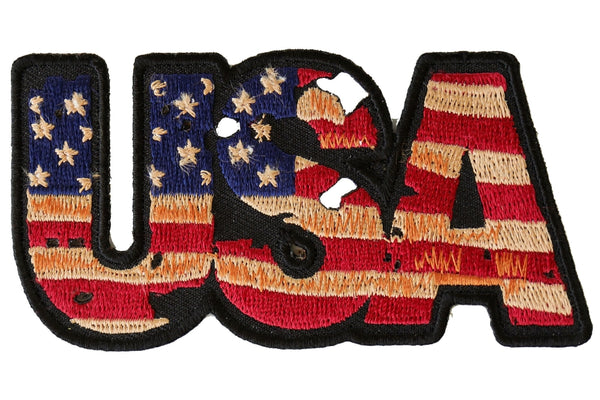 USA Vintage Patch Flag Patch 4x2 inch This is a Small Embroidered Patch ...