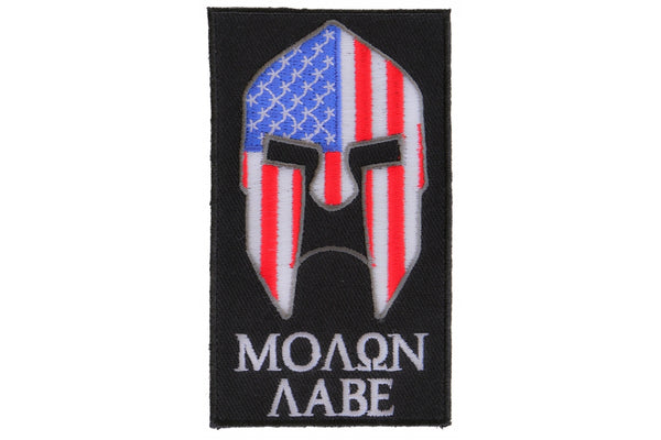 Molon Labe Spartan Patch With US Flag 2.3x4 inch This is a Small ...