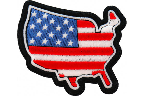 USA Patriotic Patch 3x2.75 inch This is an Embroidered Patch for ...