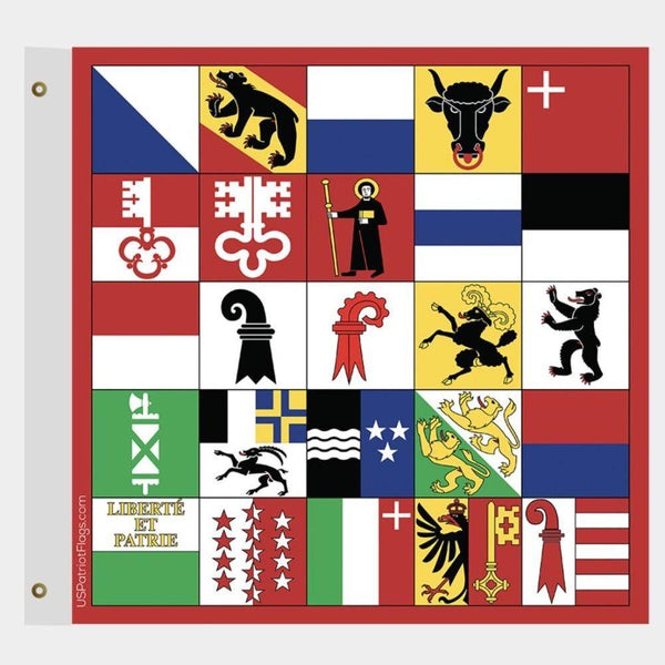 Switzerland 25 Cantons 4X4 ft. Made in USA all Swiss canton's are ...
