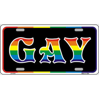 Gay Rainbow License Plate. Made of the highest quality aluminum for a ...