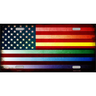 USA Rainbow Pride License Plate. Made of the highest quality aluminum ...