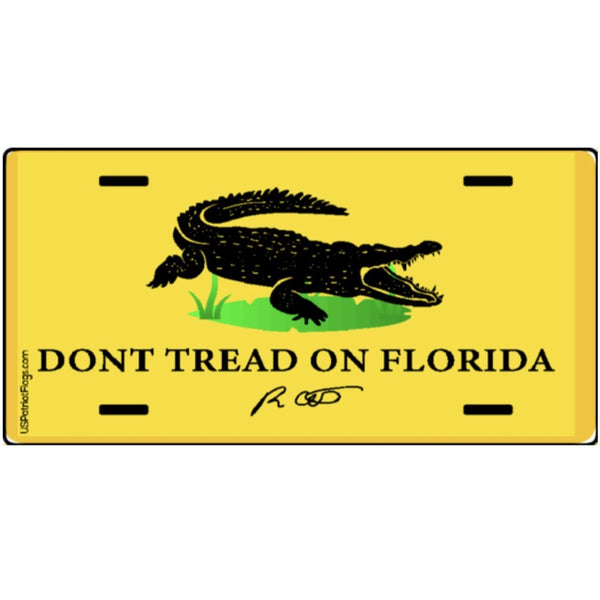Desantis Don't Tread On Florida Alligator Gadsden License Plate. Made ...