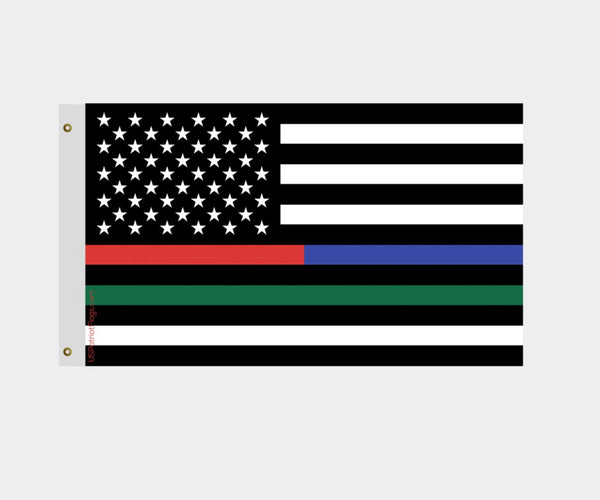 Made in USA. Custom flag. Memorial flag for first responders, police ...