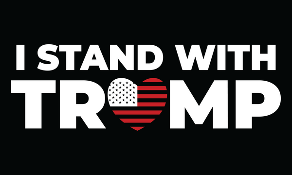 I Stand With Trump Bumper Sticker – US Patriot Colors