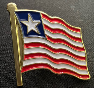 Liberia Flag Lapel Pin, metal with pin closure. The flag of Liberia or ...