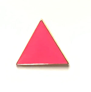 Pink Triangle Lapel Pin, metal with pin closure. A pink triangle has ...