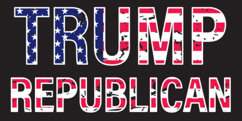 Trump Republican Bumper Sticker – US Patriot Colors