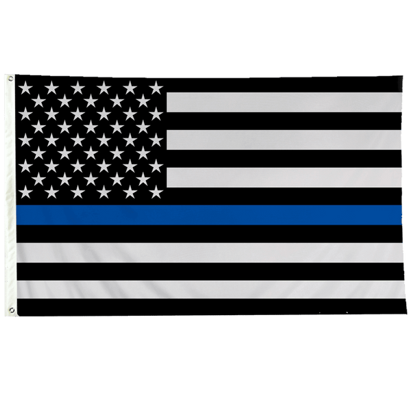 12x18 in, 2x3 ft, 3x5 ft High Quality Thin Blue Line Police Memorial on ...