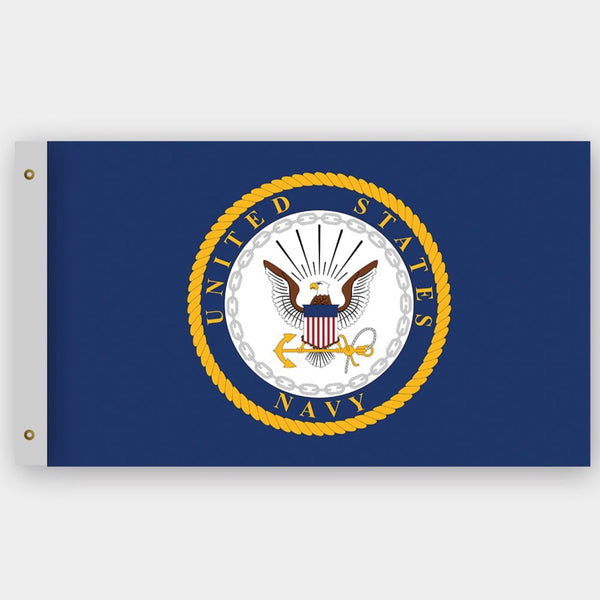 US Navy with Official Seal Flag. Exclusive handmade in USA. Double or ...