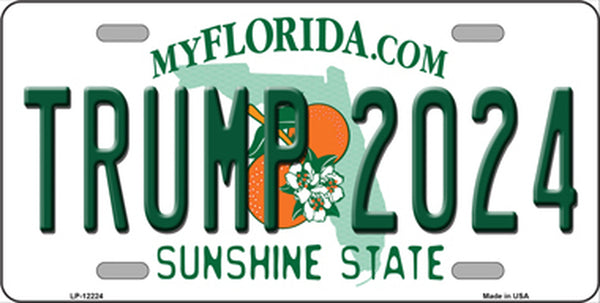 Trump 2024 Florida License Plate. Made of the highest quality aluminum ...