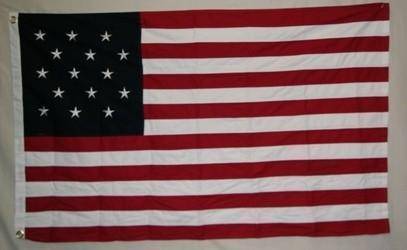 15 Star US Flag. Authentic Cotton. Embroidered stars.. The Star ...