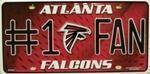 Atlanta Falcons #1 Fan License PlateSize: 6 inches X 12 inches. Fits ...