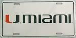 University of Miami Hurricanes License PlateSize: 6 inches X 12 inches ...