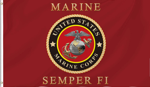 3x5 ft United States Marine Corps Semper Fi Flag - Rough Tex – US ...