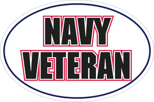 Popular Item. Buy in Quantity and Save! Navy Veteran Oval Bumper ...
