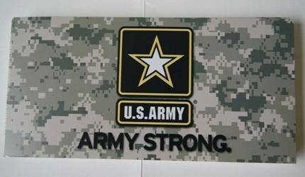 Army Strong Bumper Sticker Bumper sticker is 7 1/2 inches wide and 3 3/ ...
